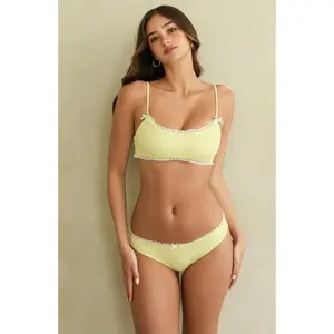 DIPPIN DAISY'S Scoop Neck Bikini Top - Tender Yellow