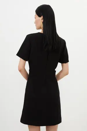 Karen Millen Tailored Mini Dress - Black