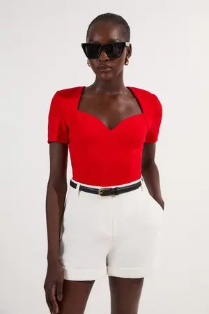 Karen Millen Sweetheart Neckline Bodysuit