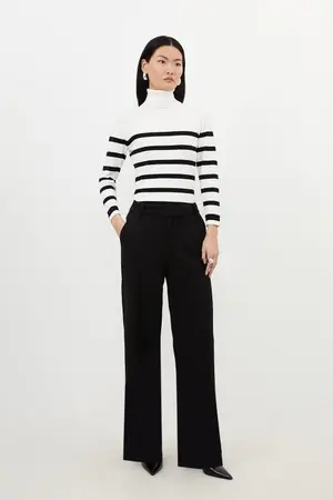 Karen Millen Tailored Straight Leg Ankle Pants