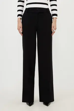 Karen Millen Tailored Straight Leg Trousers - Black