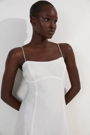 Karen Millen Strappy Woven Midi Dress