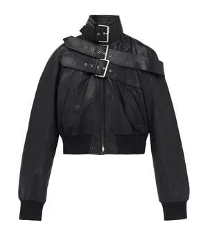 Alexander McQueen Leather Bomber Jacket