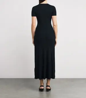 Sandro Knit Buttoned Maxi Dress