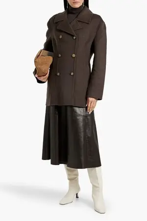 TOTEME Double-breasted Wool-felt Coat