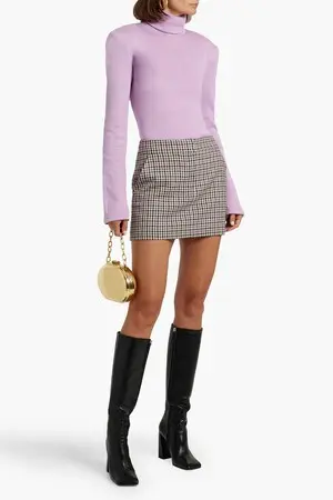 Veronica Beard Checked Tweed Mini Skirt