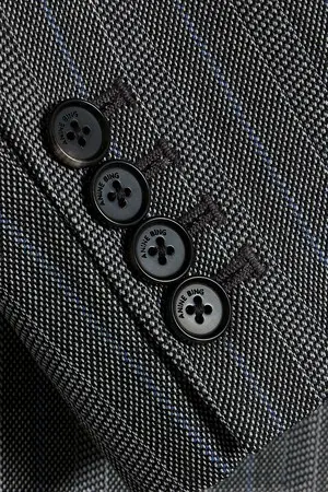 ANINE BING Declan Striped Wool-blend Jacquard Blazer