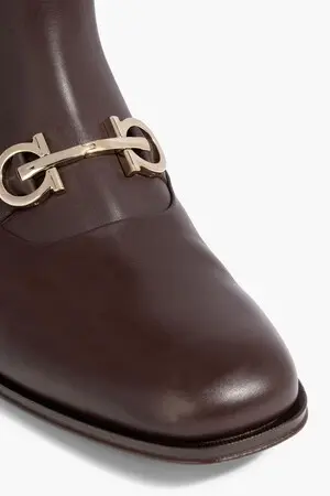 FERRAGAMO Geremia Gancini Leather Boots