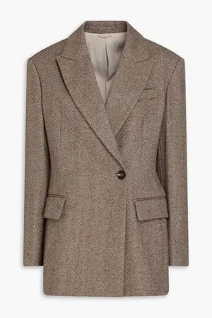 Women's Brown Wool Blend Blazers