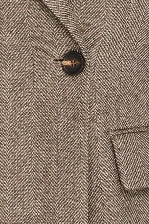 Brunello Cucinelli Double-breasted Herringbone Wool-blend Blazer