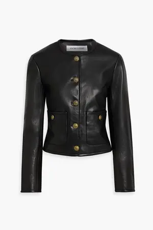 Veronica Beard Andrea Leather Jacket - Black