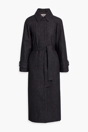 Brunello Cucinelli Bead-embellished Denim Trench Coat