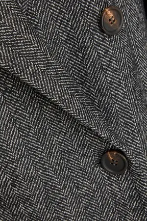 Brunello Cucinelli Double-breasted Herringbone Wool-blend Blazer