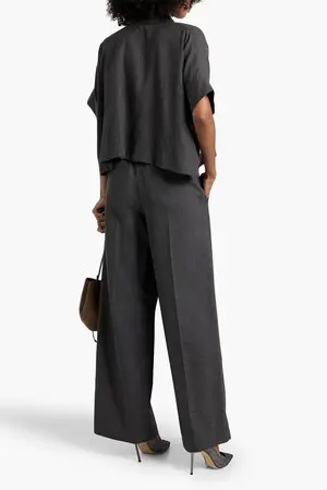 Brunello Cucinelli Pleated Wide-leg Wool Pants