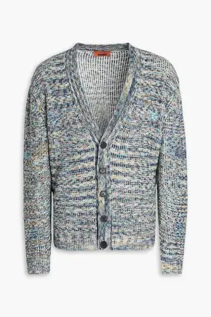 Missoni Marled Ribbed Cashmere And Wool-blend Cardigan