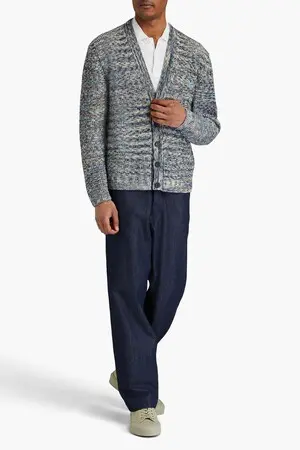 Missoni Marled Ribbed Cashmere And Wool-blend Cardigan