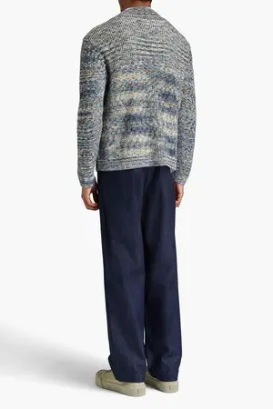Missoni Marled Ribbed Cashmere And Wool-blend Cardigan