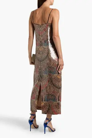 Veronica Beard Leda Sequined Paisley-print Maxi Dress