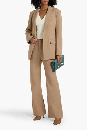 Proenza Schouler Barbara Wool-blend Twill Flared Pants