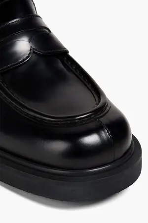 Sandro Glossed-leather Penny Loafers