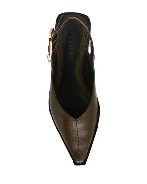 Steve Madden Pointed Flat - Olive Leather