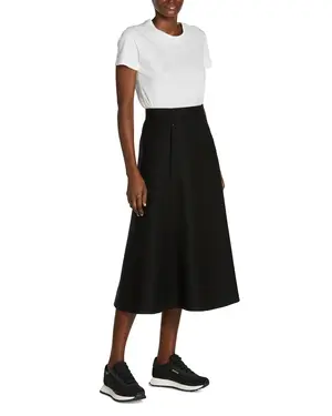 Moncler Wool A-line Skirt