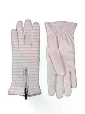 MOORER Quilted Zip-fastening Gloves - Pink