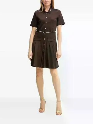 Liu Jo Button-down Pleated Mini Dress