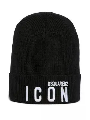 Dsquared2 Icon-logo Beanie - Black