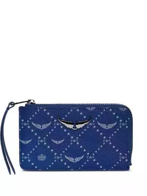 Zadig&Voltaire Diamond-print Wallet - Blue