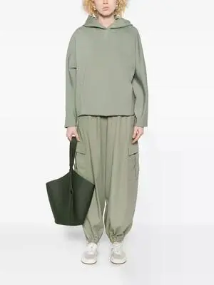 Max Mara Paneled Long-sleeve Hoodie