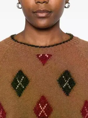 Seafarer Diamond-pattern Crew-neck Sweater