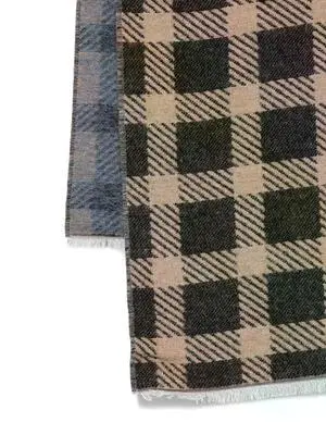 Emporio Armani Check-pattern Logo Scarf