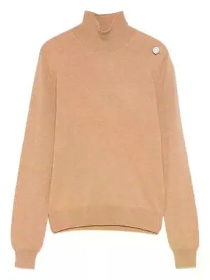 Alberta Ferretti Pearl-embellished Turtleneck Sweater