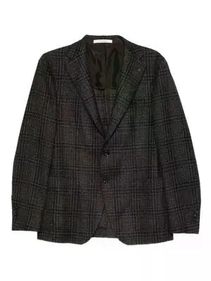 Tagliatore Checked Blazer - Brown