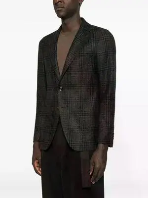 Tagliatore Checked Blazer - Brown