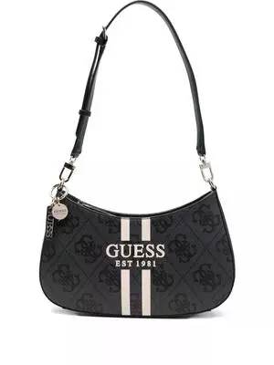 Guess Logo-plaque Curved Shoulder Bag