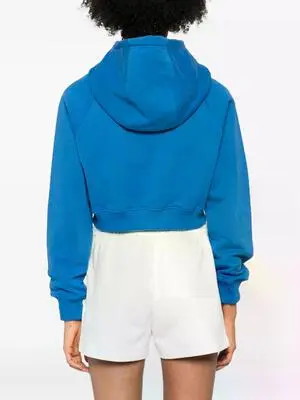 Casablanca Cropped Cotton Hoodie