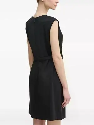 Dkny Cowl-neck Buckled Dress