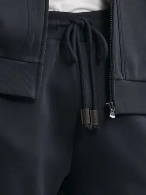 REISS Finch Cotton-blend Drawstring Joggers - Navy