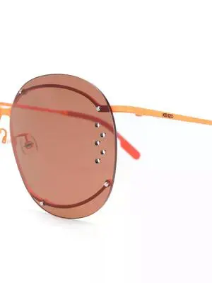 Kenzo Stud-embellished Round-frame Sunglasses