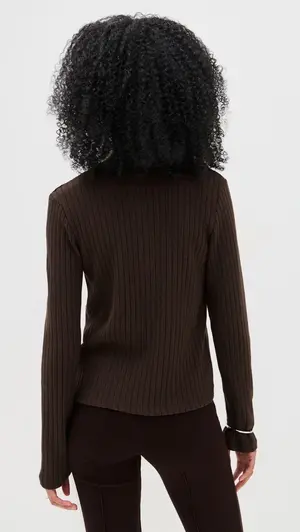 Donni. The Sweater Rib Cardigan - Espresso