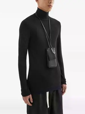 JIL SANDER Wool Layered T-shirt - Black