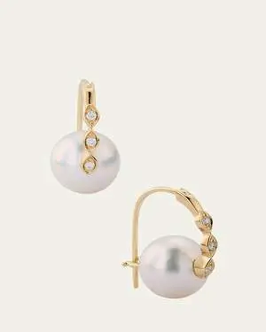 SYDNEY EVAN 14k Gold And Diamond Pearl Earrings