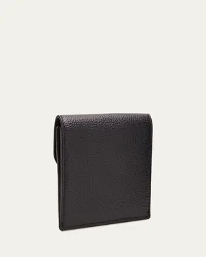 TOTEME T-lock Grained Leather Cardholder - Black
