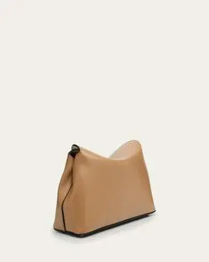 TOTÊME T-lock Leather Clutch - Camel