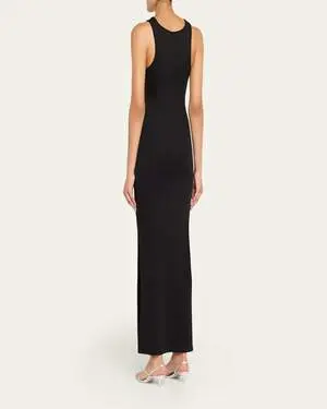 Christopher Esber Crystal Pin Ruched Tank Maxi Dress