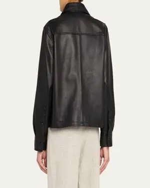 Officine Générale Rhea Lambskin Leather Jacket