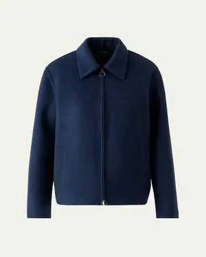 Akris Dylan Cashmere Double-face Zip Jacket