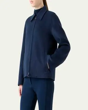Akris Dylan Cashmere Double-face Zip Jacket